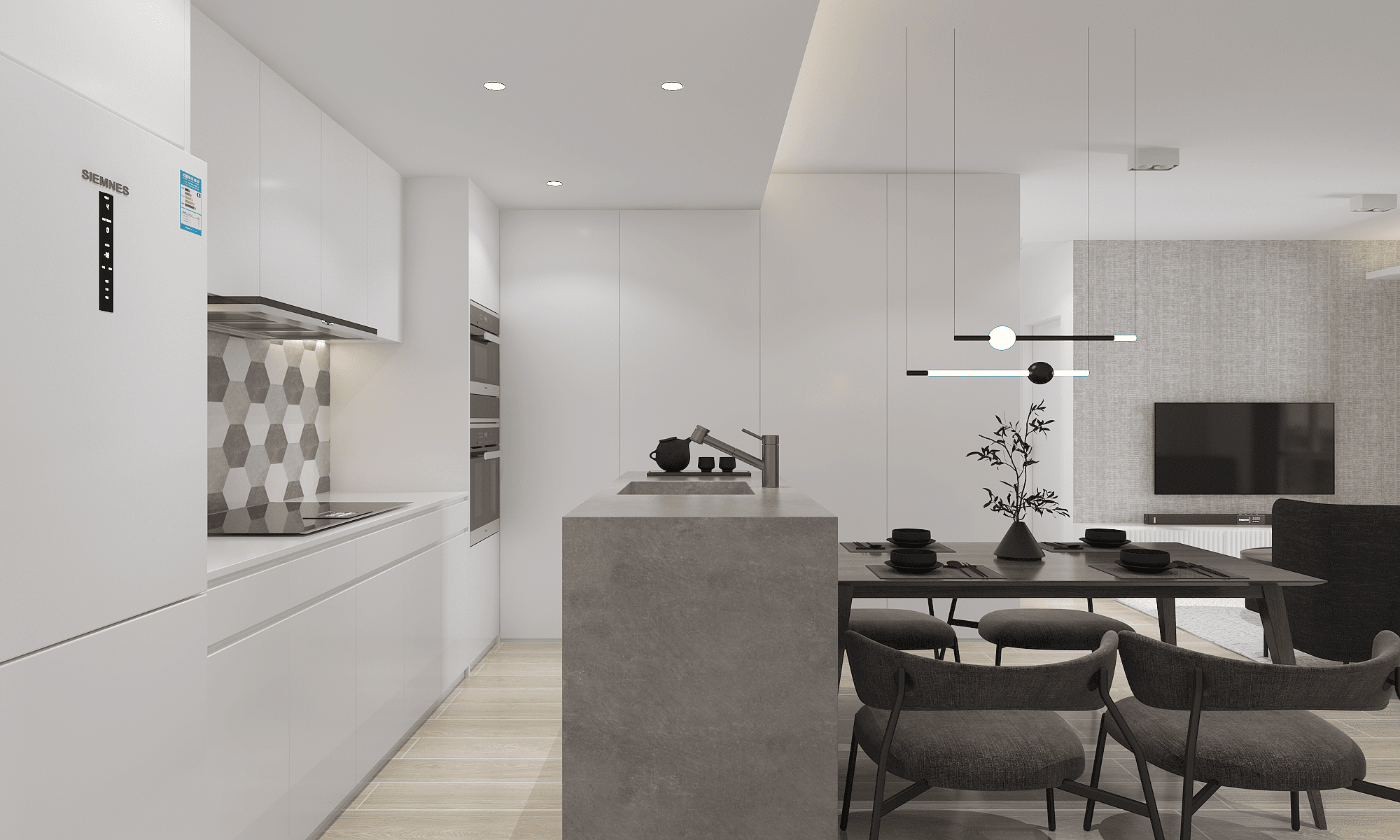 Taikoo Shing - A Stylish Living Unit in Black and White - Inbloom Concept